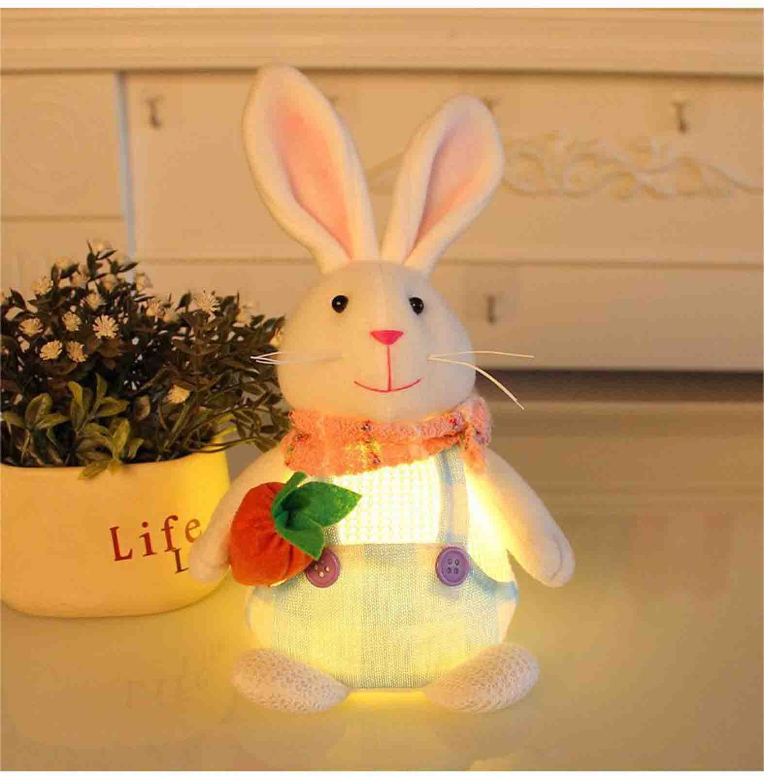 XiYin Easter Standing Rabbit Toy Cute Eggs Throwing Radish Shining ...