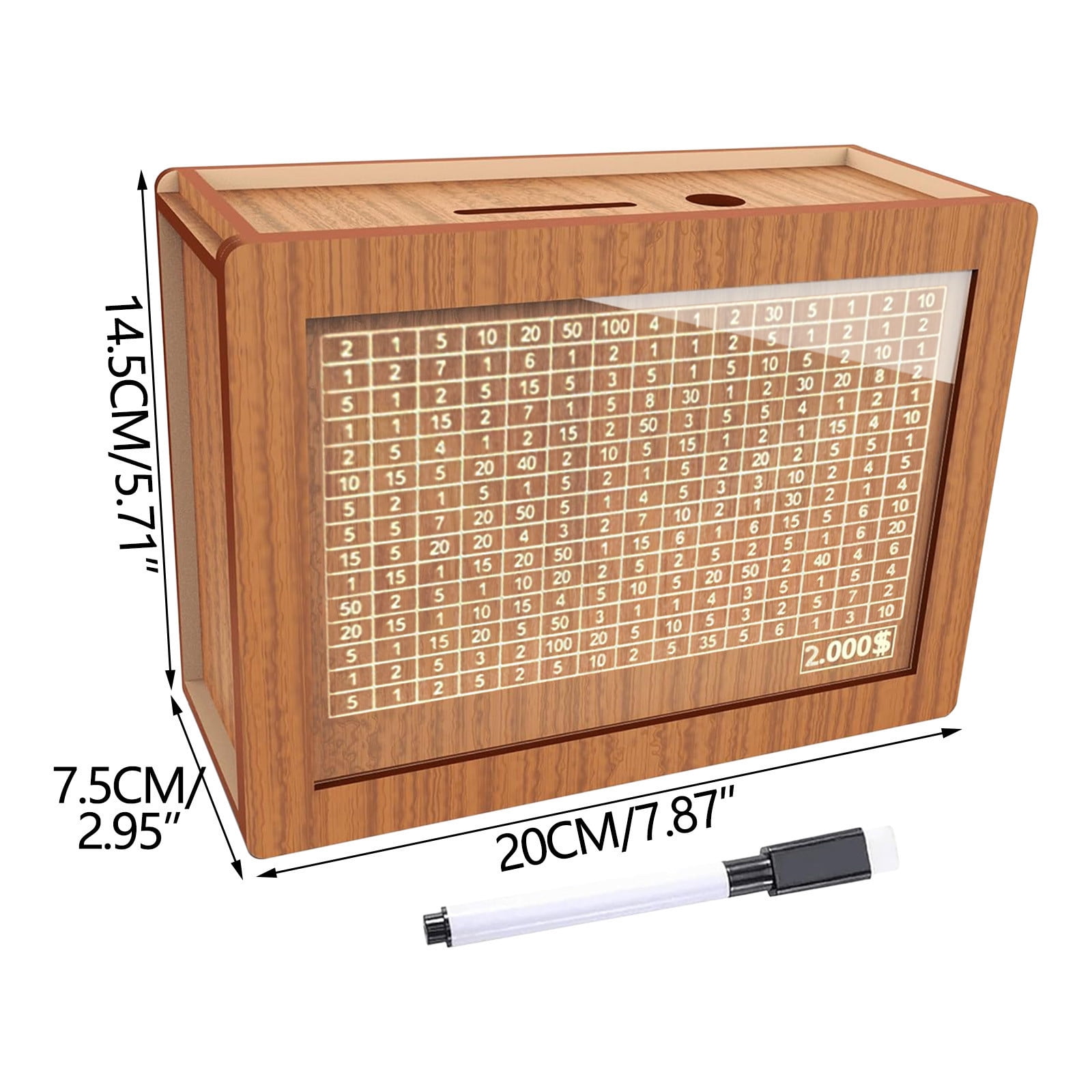 XiYin School opening Bank For Adults Kids Wooden Coin Bank For Boys And ...