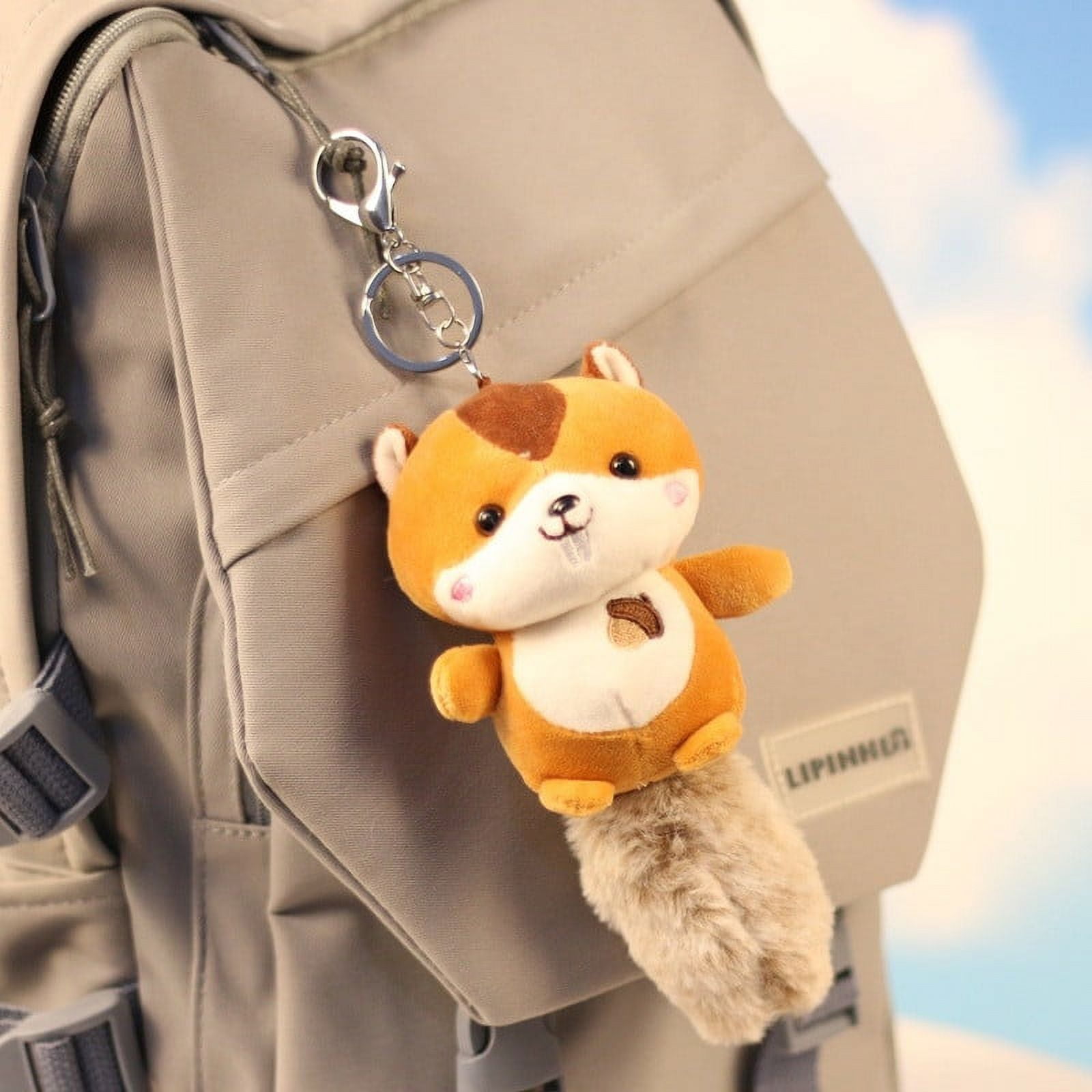XiYin Squirrel Plush Toy Pendant Keychain School Bag Ornament kids toys ...