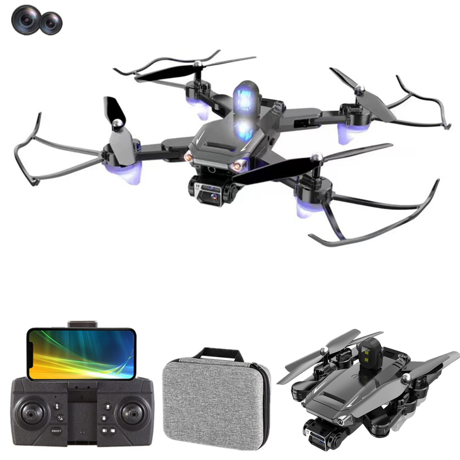 XiYin Upgrade Double 1080p Wifi Camera Drone,Drone With 4K HD Fpv ...