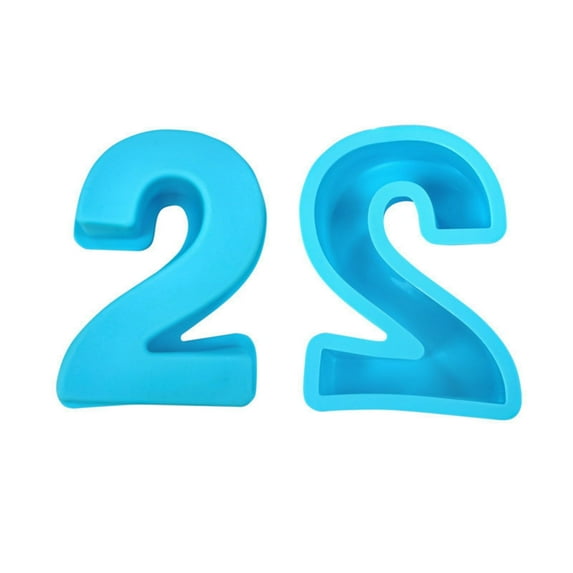 XiYing 4-Inch Silicone Number Cake Mold, Baking Pan for Pizza Bread ...