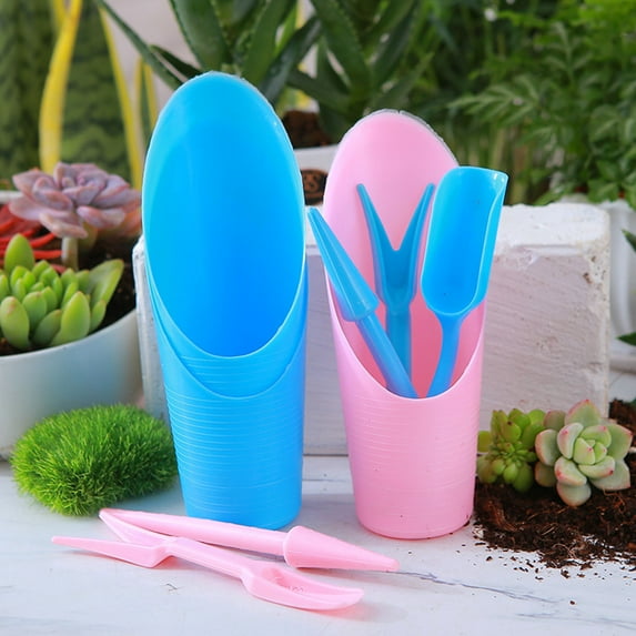 XiYing 4-Piece Mini Garden Tool Set, Wood Handle & Stainless Steel ...