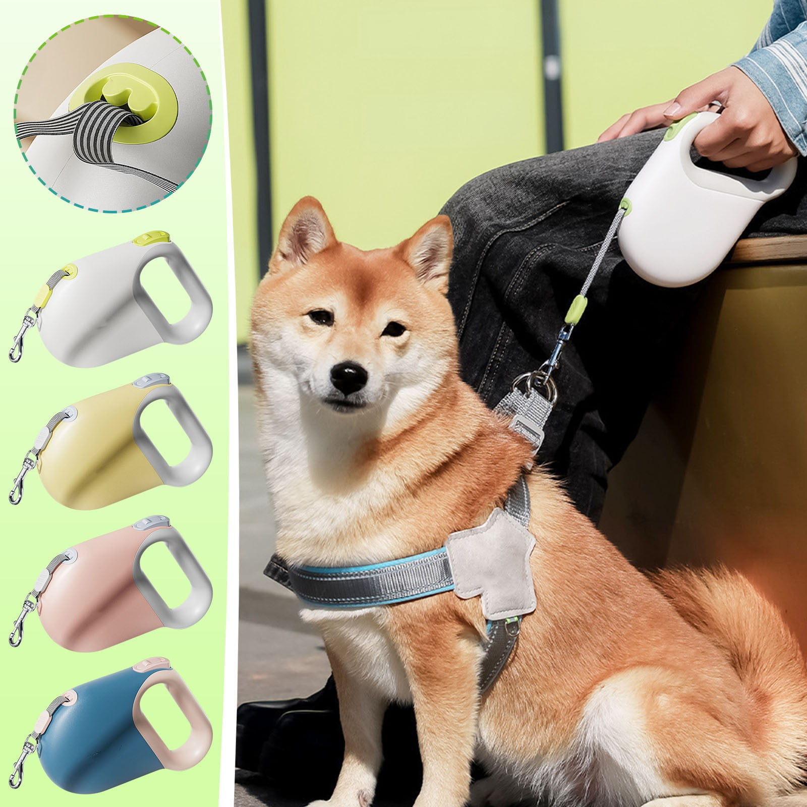 XiYing 5-Meter Automatic Retractable Dog Leash, One-Hand Locking Brake ...