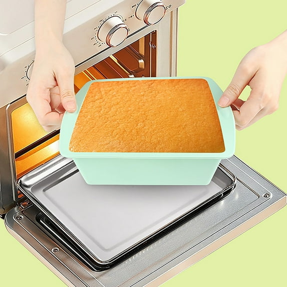 XiYing 6.5 Inch Square Silicone Cake Mold, Baking Pan for Cakes Bread ...