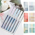 XiYing 6-Pack 0.5Mm Fine Tip Rollerball Pens, Straight Liquid Ink ...