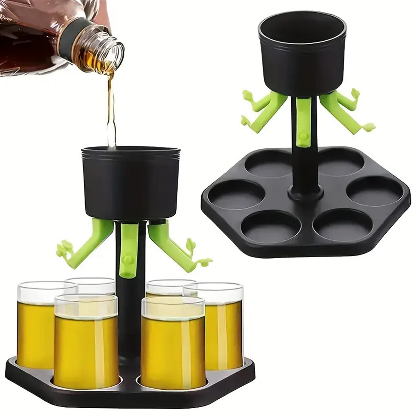 XiYing 6 Shot Glass Dispenser, Party Liquor & Wine Pourer, Multi-Spout ...