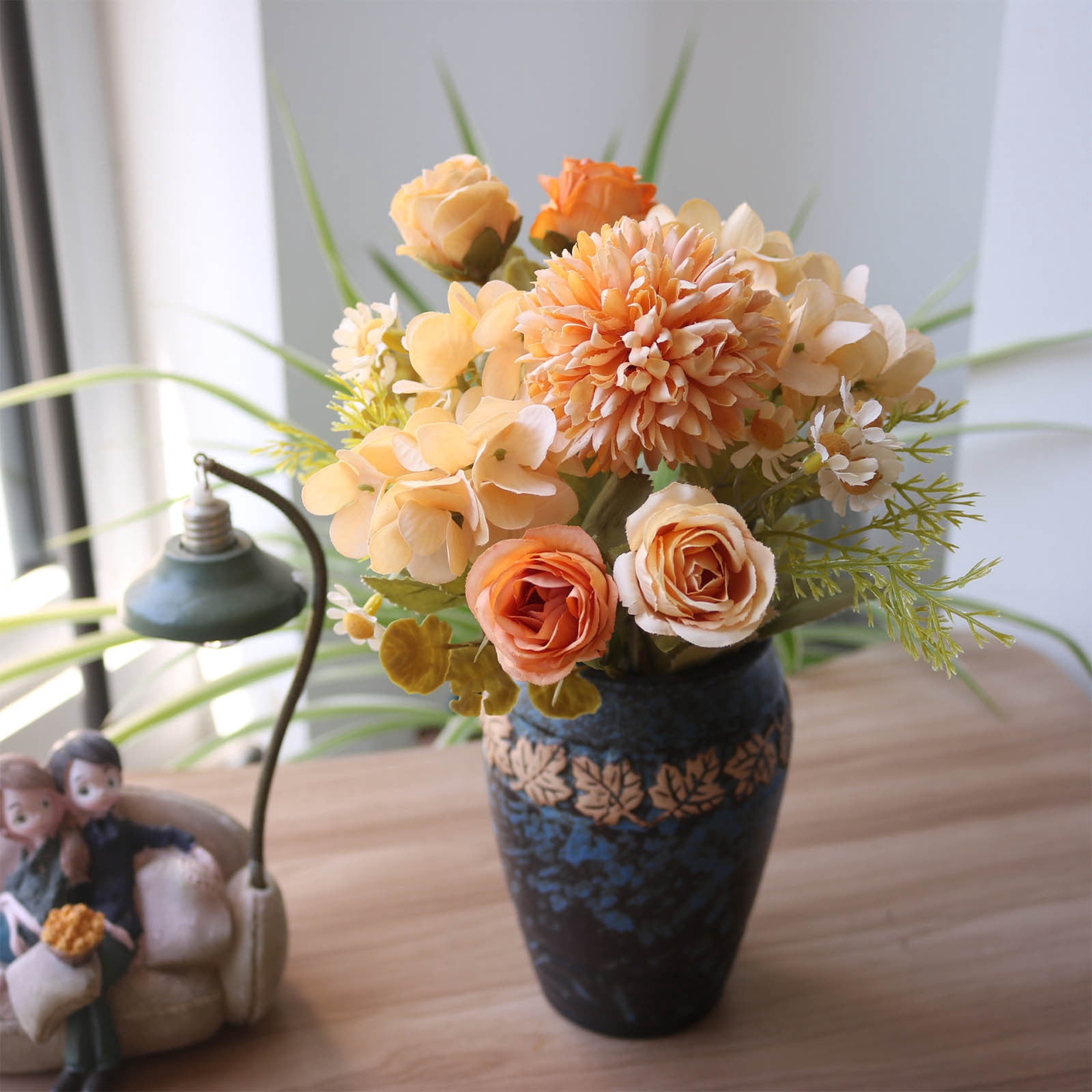 XiYing Artificial Flower Bouquet - 30Cm Real-Like Fake Flowers for Home ...