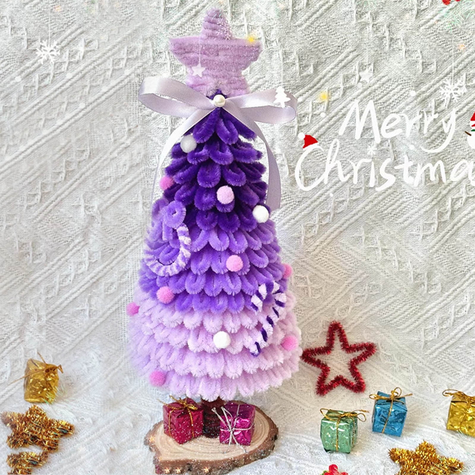 XiYing Diy Christmas Tree Craft Kit - Creative Twist Stick Ornament ...
