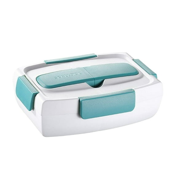 XiYing Double Layered Bento Box with fork and Spoon, Plastic Microwave ...