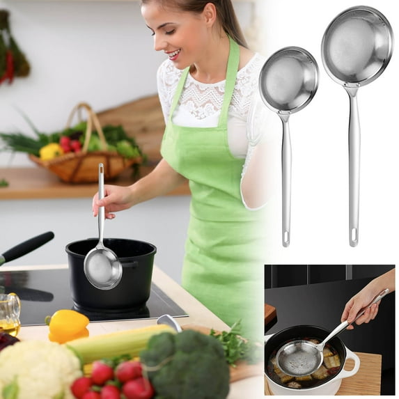 XiYing Fine Mesh Stainless Steel Colander Spoon, 304 Stainless Steel ...