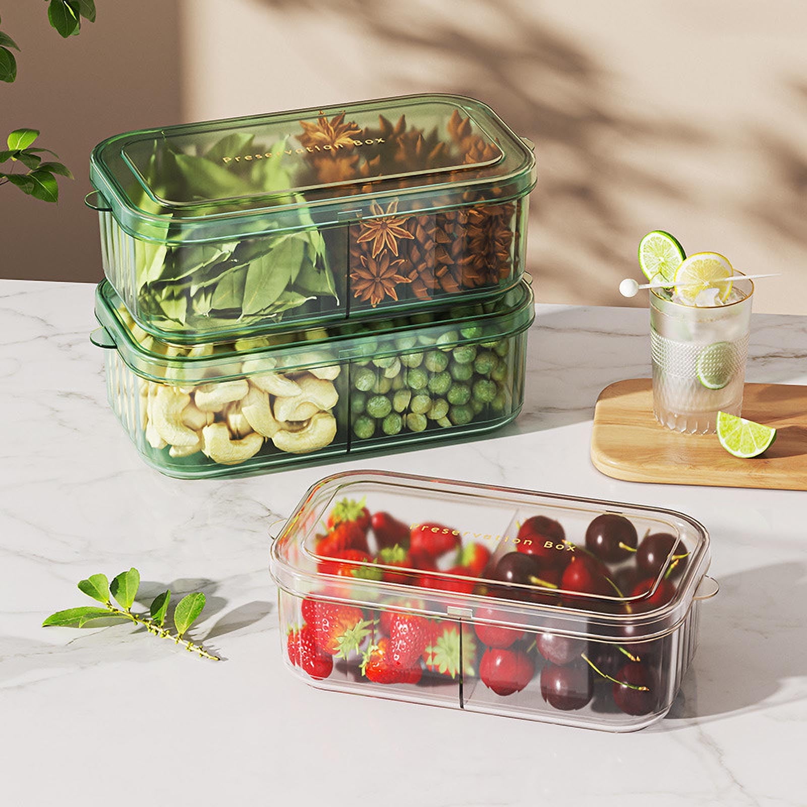 XiYing Rectangular Plastic Food Storage Container with Removable ...