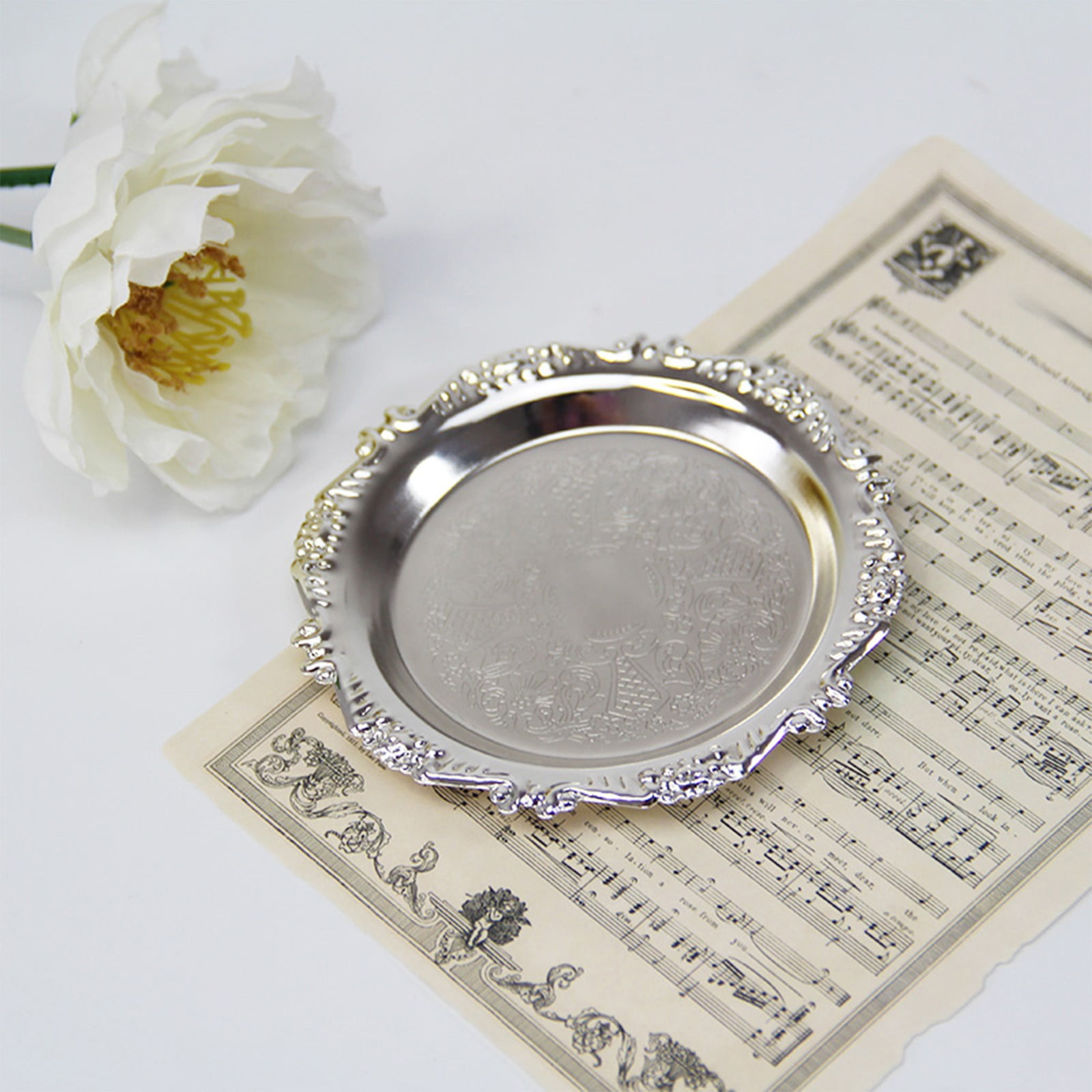 XiYing Vintage European Style Metal Plates, Small Dishes for Jewelry ...