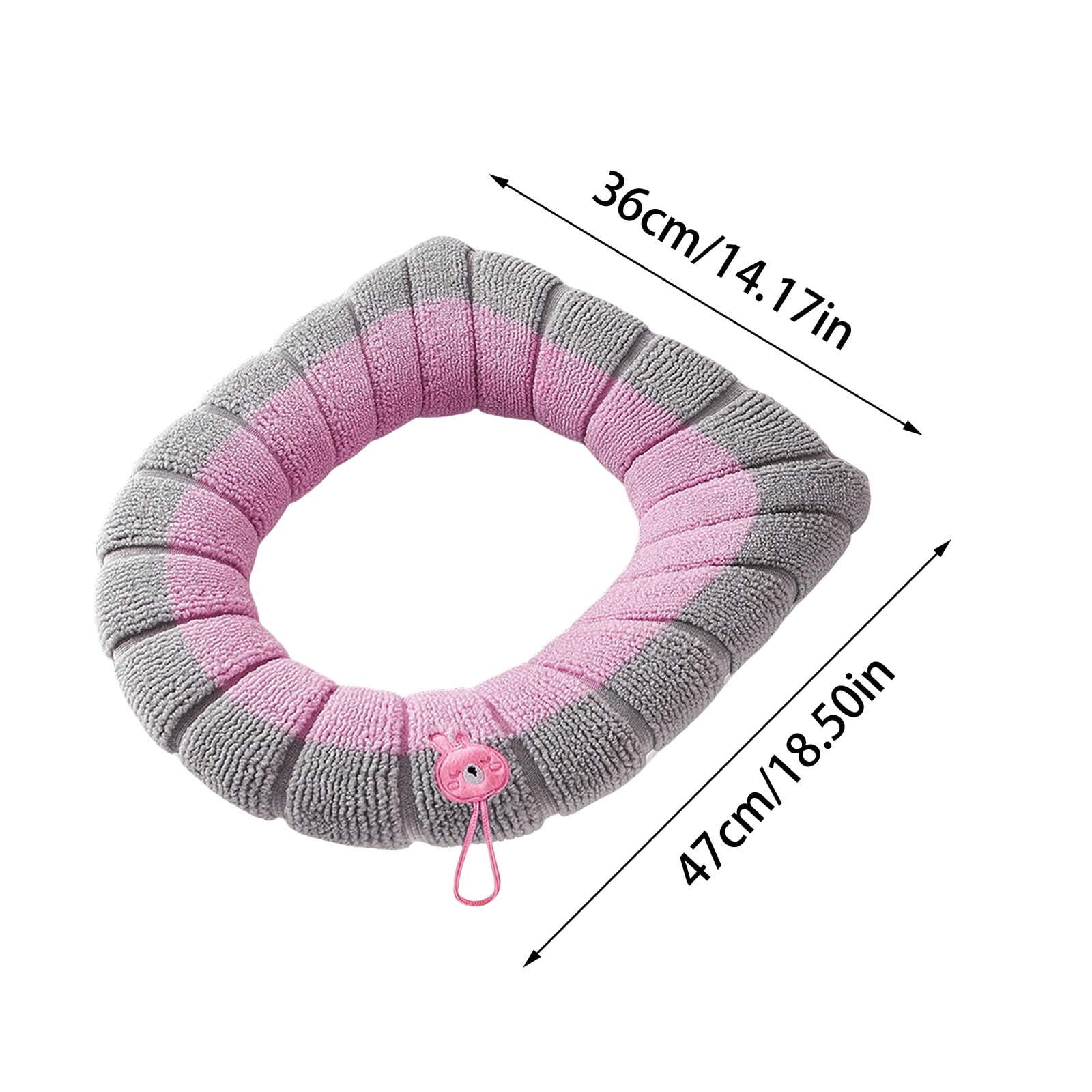 XiYing Warm Knitted Toilet Seat Cover Set with Handle, Full Surround ...
