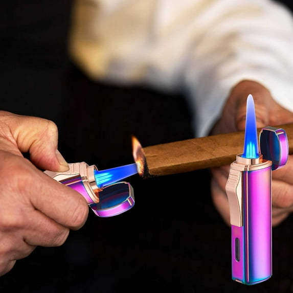 Windproof Refillable Butane Torch Lighter - Rotating Gear Design ...