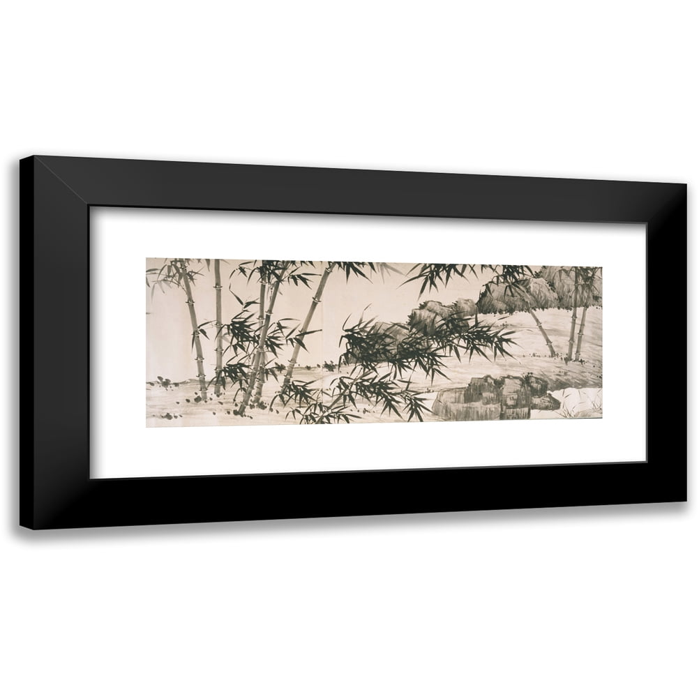 Xia Chang 14x8 Black Modern Framed Museum Art Print Titled - Bamboo ...