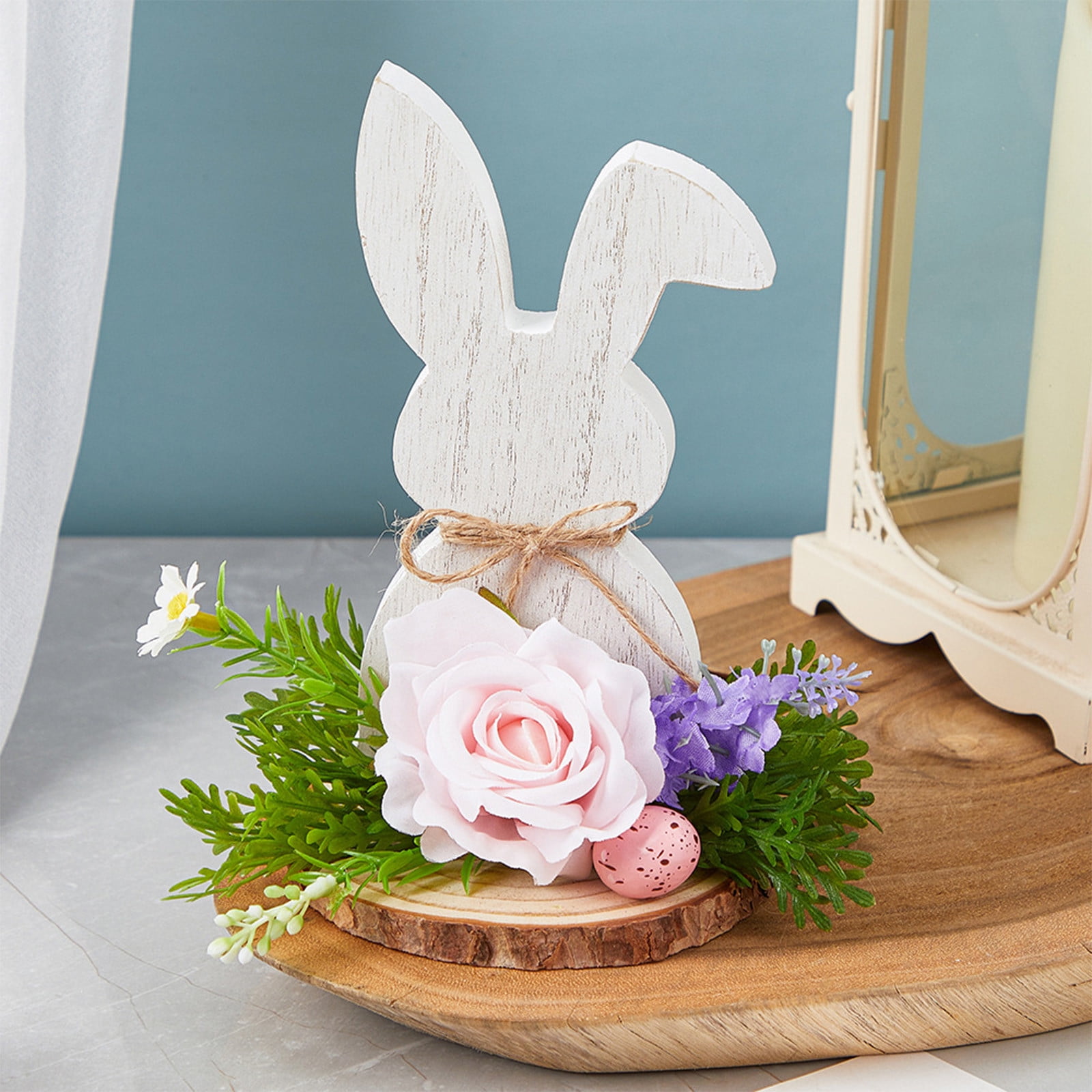 Xiacai Easter Bunny Easter Decorations Outdoor Easter Wooden Ornaments ...