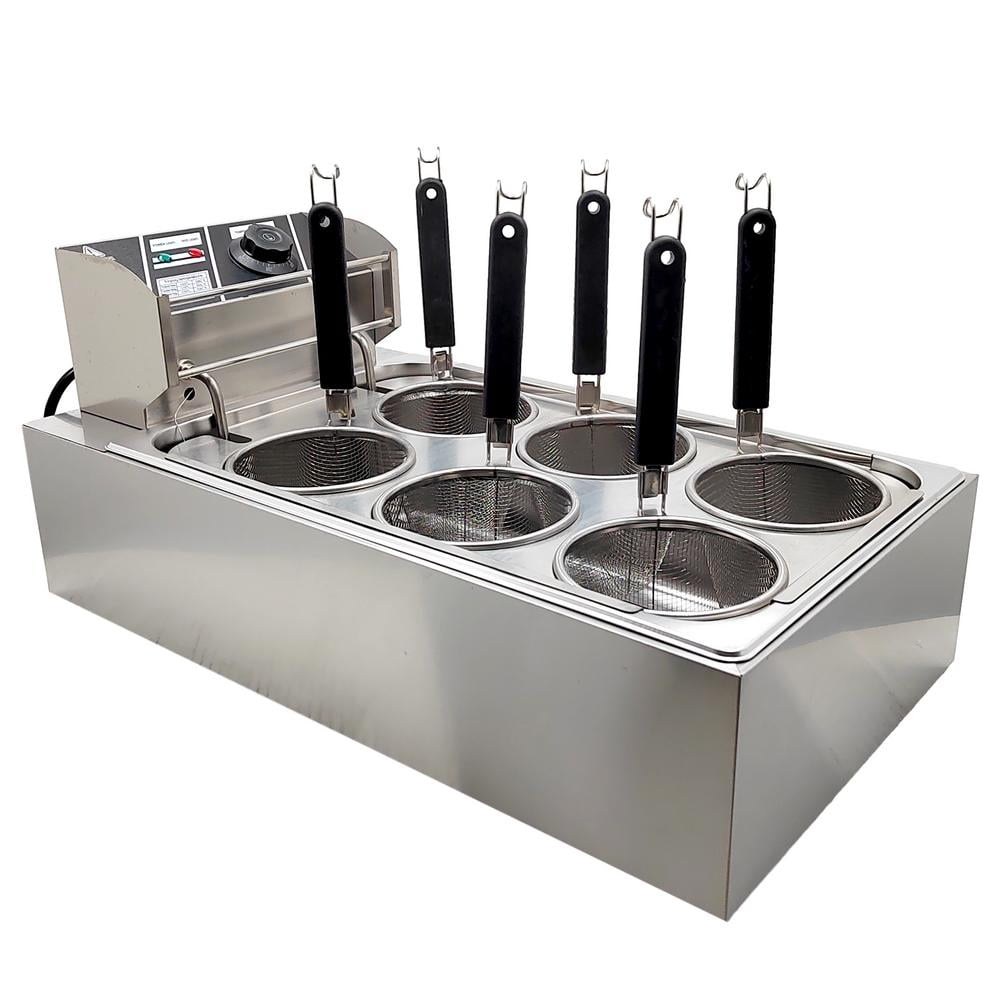 Xianers 110V Pasta Cooker , Commercial Pasta Cooker with 6 Noodle Filter Electric Pasta Cooking ...