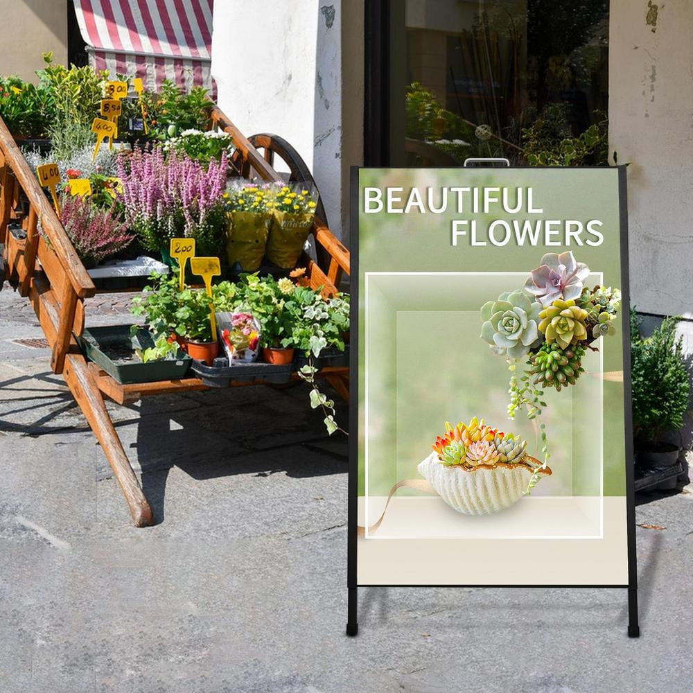 Xianers Floor Sign Holder Store Sign Display Pedestal Portable Heavy ...