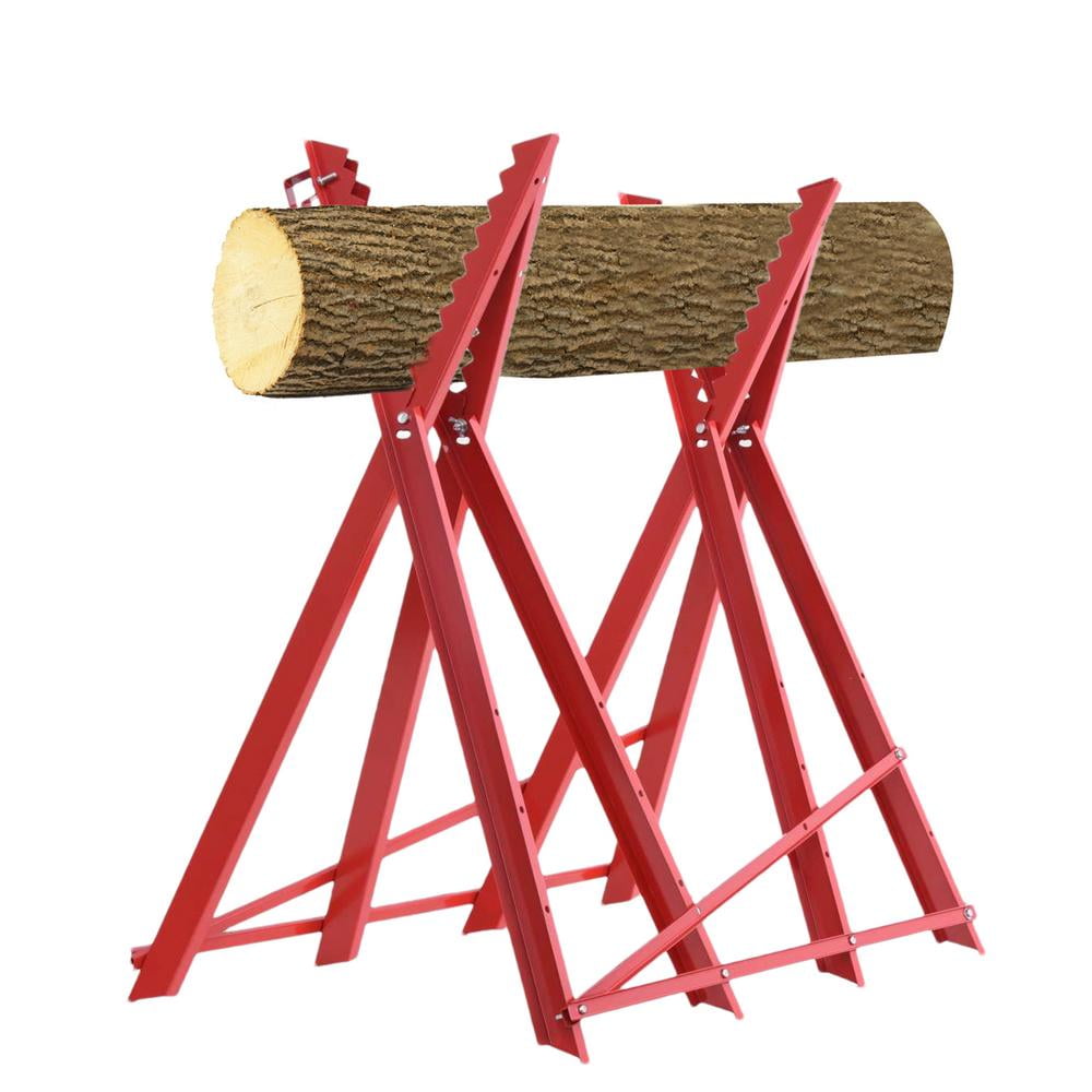 Xianers Log Sawhorse Folding Log Cutting Sawhorse Portable Log Stand ...