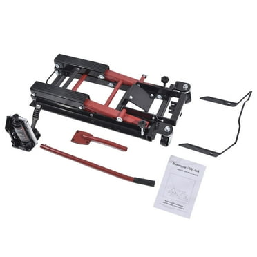300 lbs Hydraulic Motorcycle Scissor Jack Lift Foot Step Wheels for ...