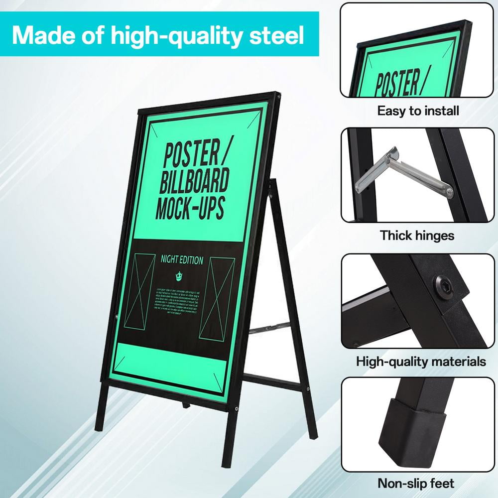 Xianers Poster Board Stand Metal Floor Stand Display Single Sided Metal ...