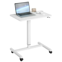 Drevy Rolling Desk for Laptop Standing or Sitting Mobile Computer Cart with Wheels Adjustable Height 27.5 inch Surface Portable Home Office Workstation Black Walmart