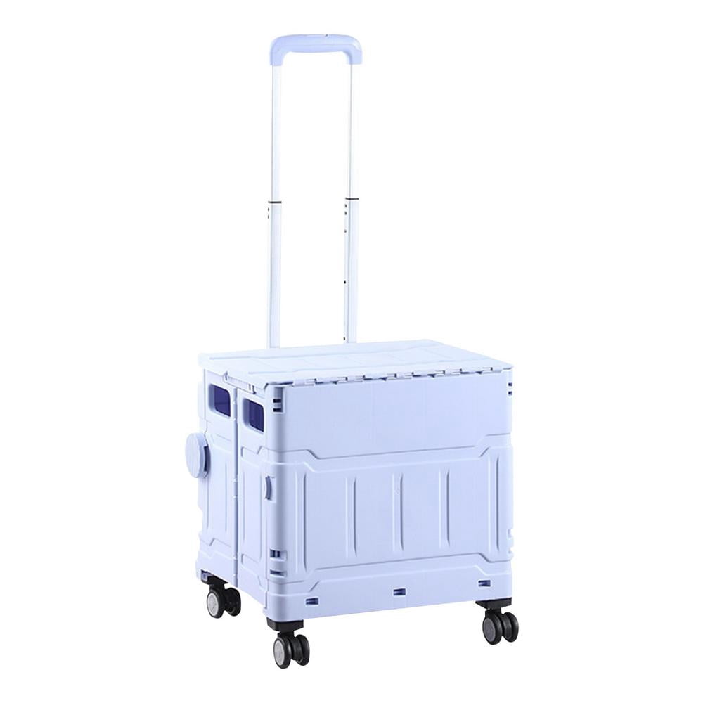 Xianers Teacher Rolling Cart Folding Shopping Crate Portable Foldable ...