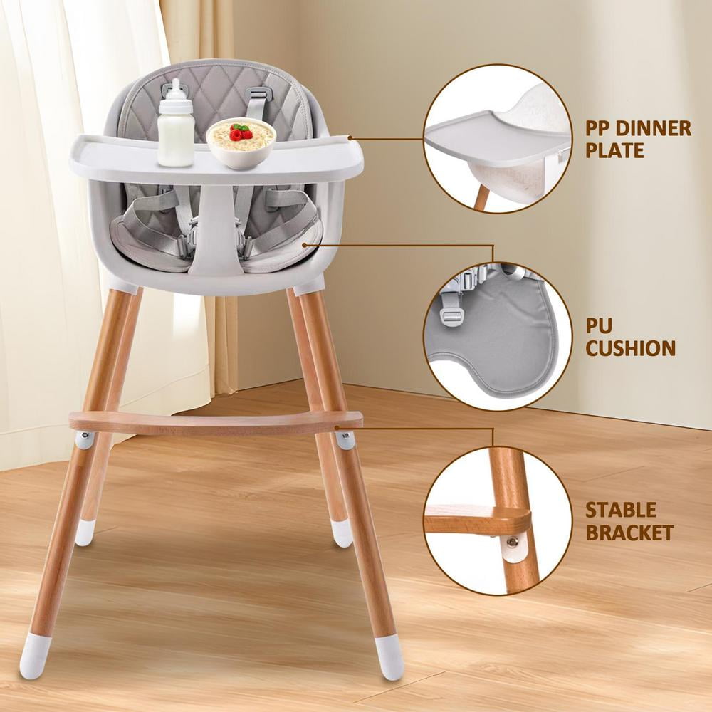 Xianers Toddler Dining Chair Convertible Wood Toddler Chair Dining ...