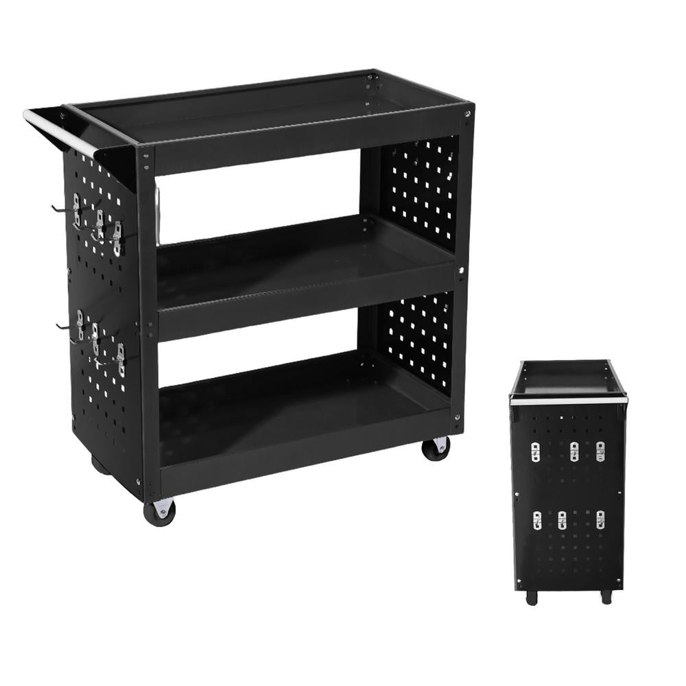 Xianers Utility Cart on Wheels, 28 x 14 Inch Rolling Work Carts ,Heavy ...