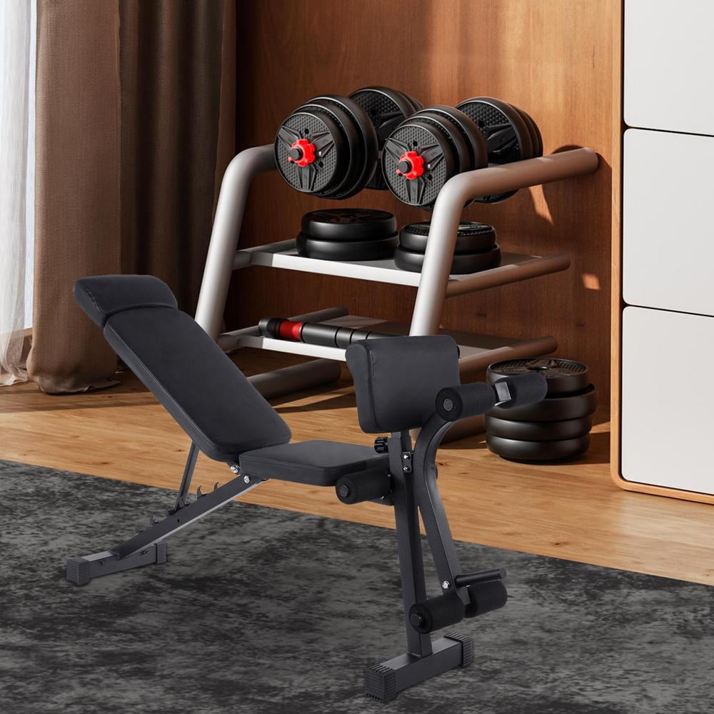 Xianers weight bench , Pull rope Basic Weight Bench for Home Gym, Foldable Workout Bench, 300LBS ...