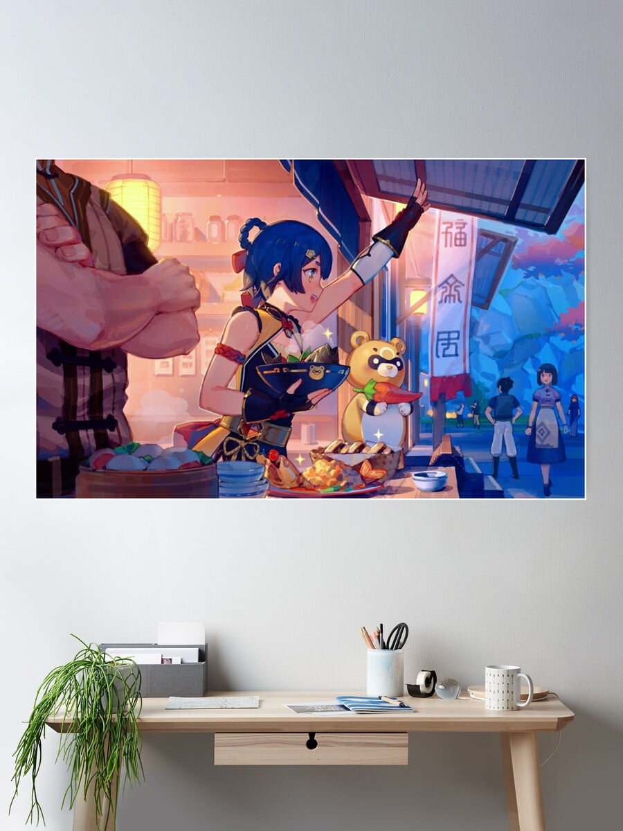 Xiangling'S Kitchen | Genshin Impact Poster Wall Art, Modern Wall Decor ...