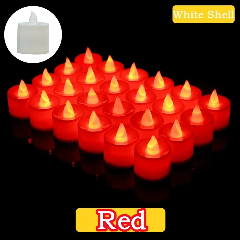 Xiao Hang 1PCS 50PCS Colorful LED Candle with Battery Tealights Switch ...