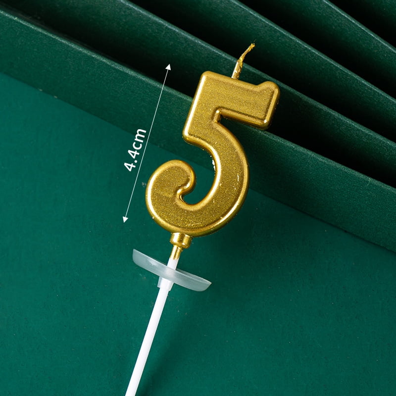 Xiao Hang 3D Gold Diamond Number Candles Large Birthday Cake Topper ...