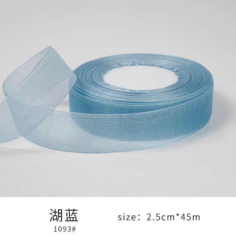 Xiao Hua 1 roll blue transparent ribbon -0.98 inches wide, gift ...