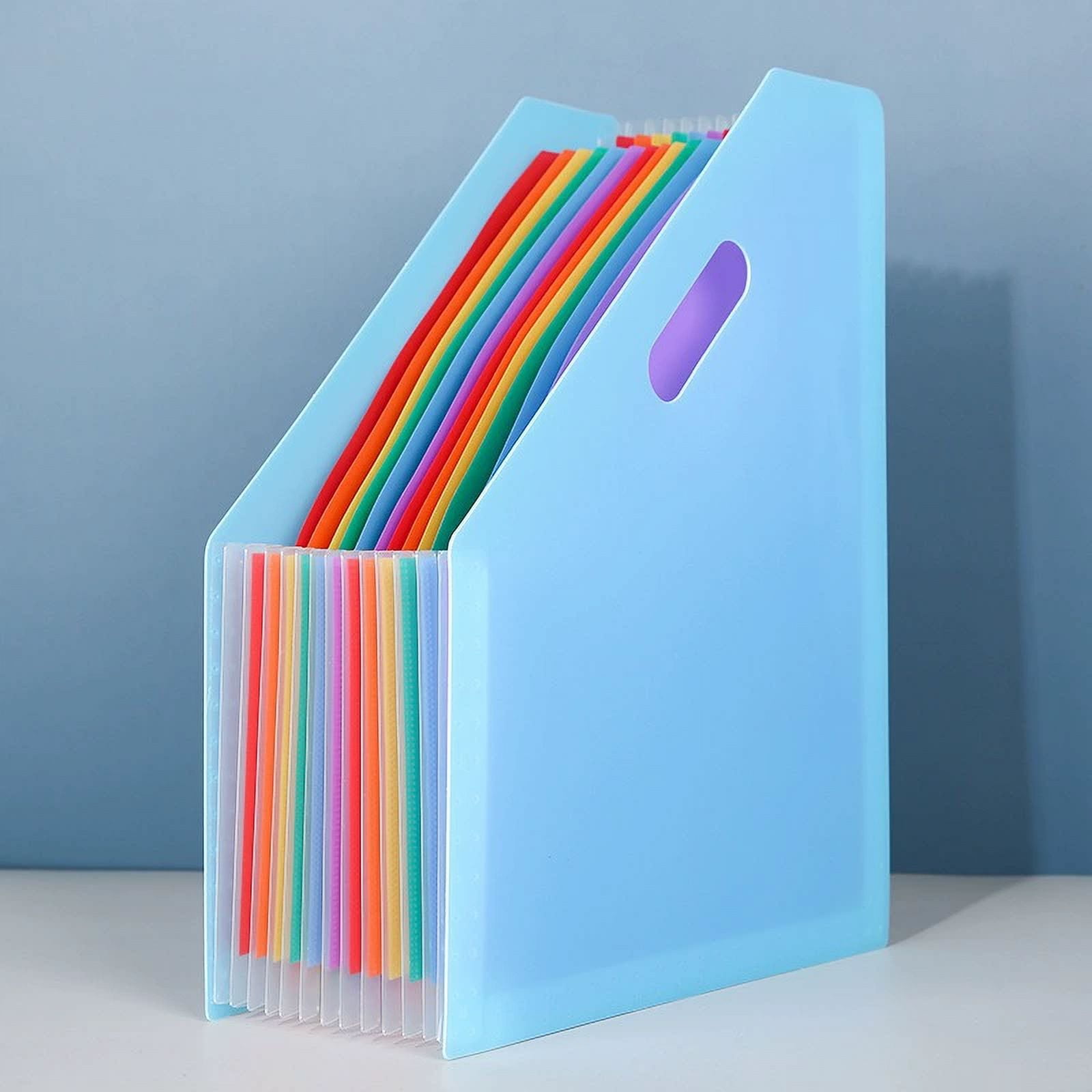 Xiao Hua 12 Pocket Expansion Rainbow Color Folder Folding File ...