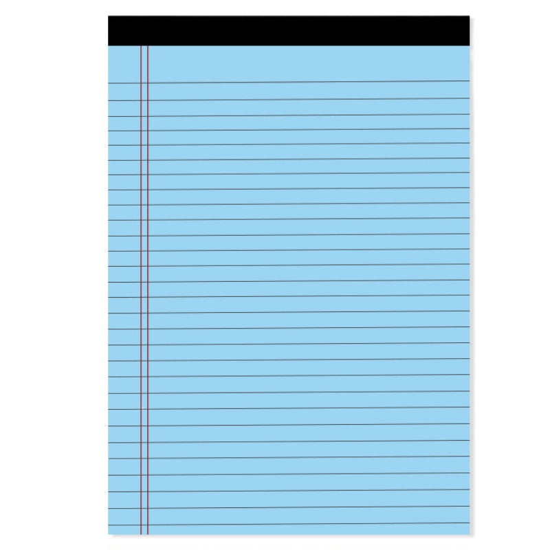 Xiao Hua 4-pack blue memo pad, 5 * 8-inch colored writing pad, 50 ...