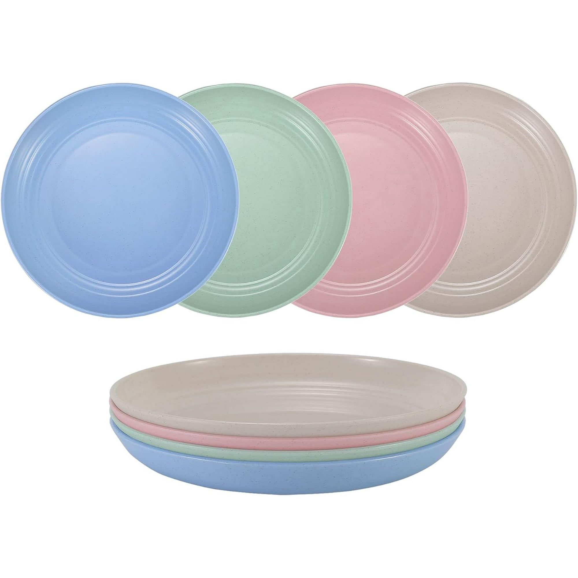 Xiao Hua 4 pieces of 10 inch wheat straw deep plate - microwave ...
