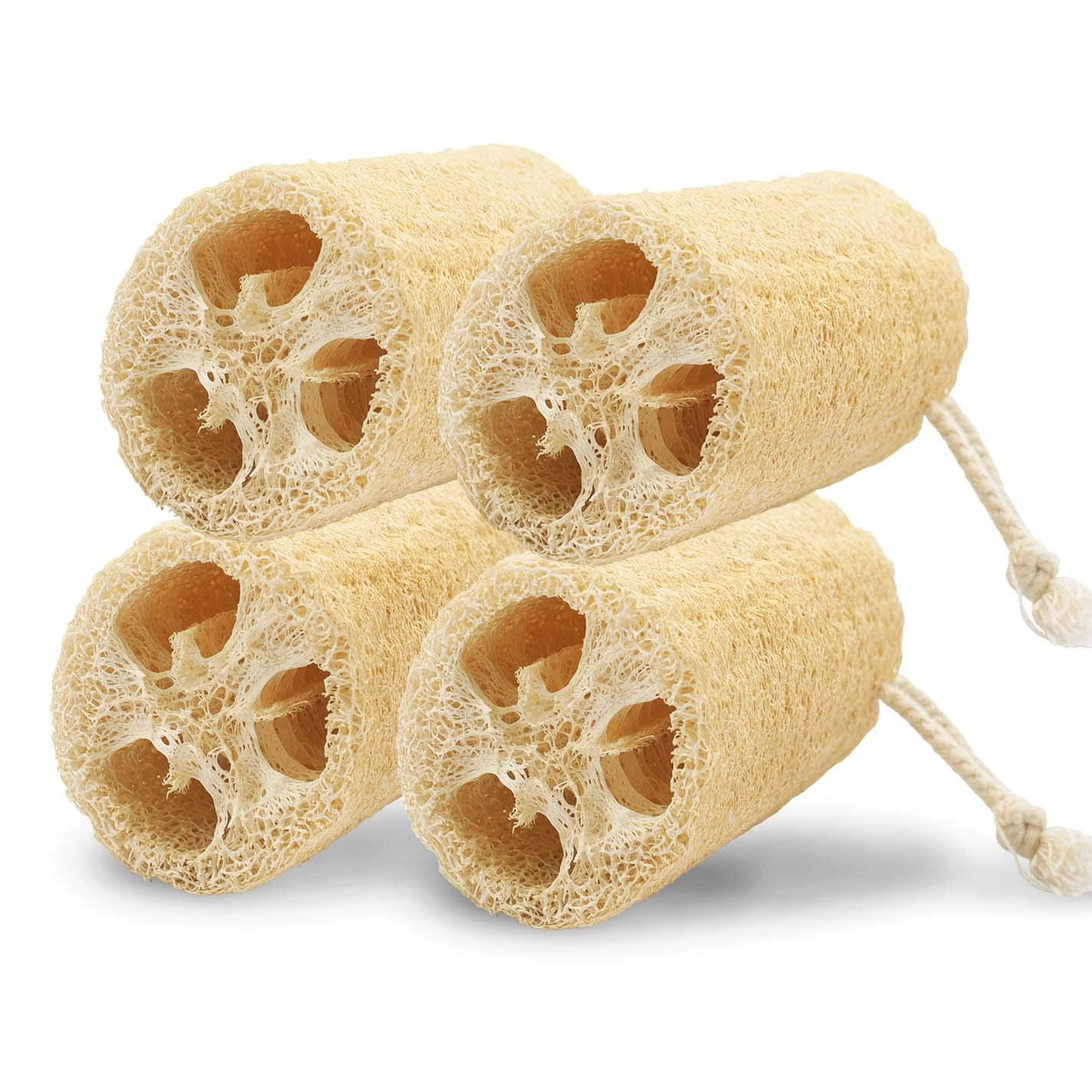 Xiao Hua 6-piece organic natural loofah sponge, unbleached loofah ...