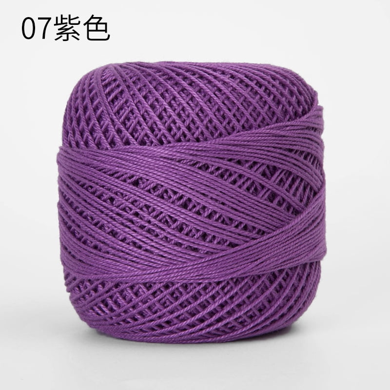 Xiao Hua Deep purple crochet lace thread -1 roll, 50g, high-quality ...
