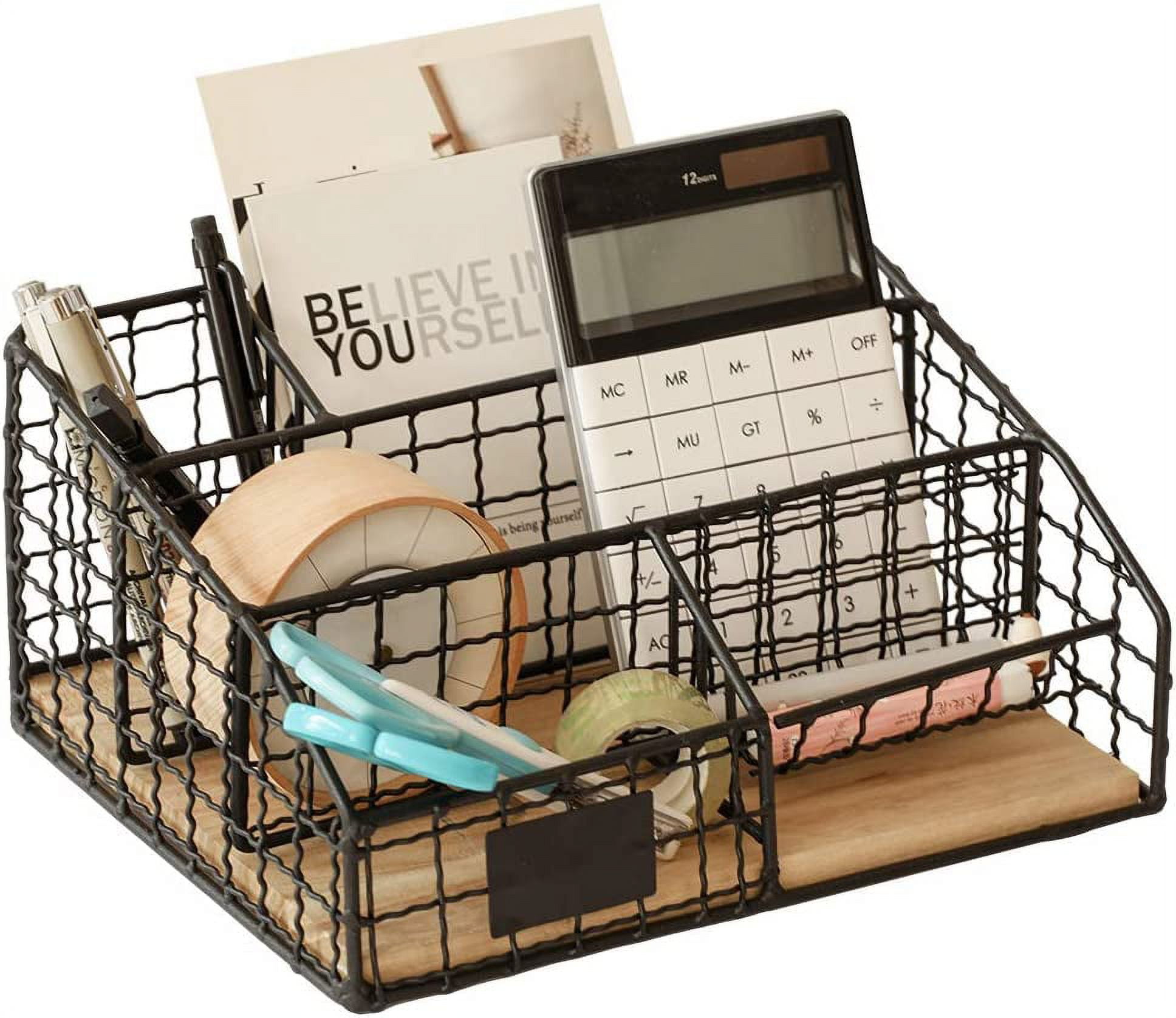 Xiao Hua Office Desk Organizer Office Supplies Caddy 5 Compartments ...