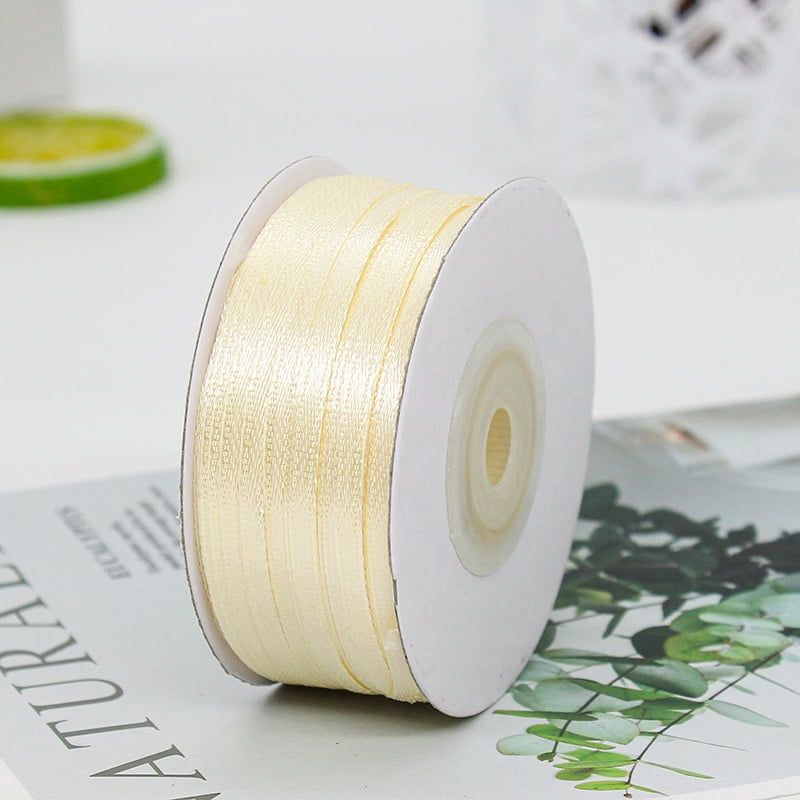 Xiao Hua Ribbon Roll -1 piece beige 0.12 inch wide, 91 meter long craft ...