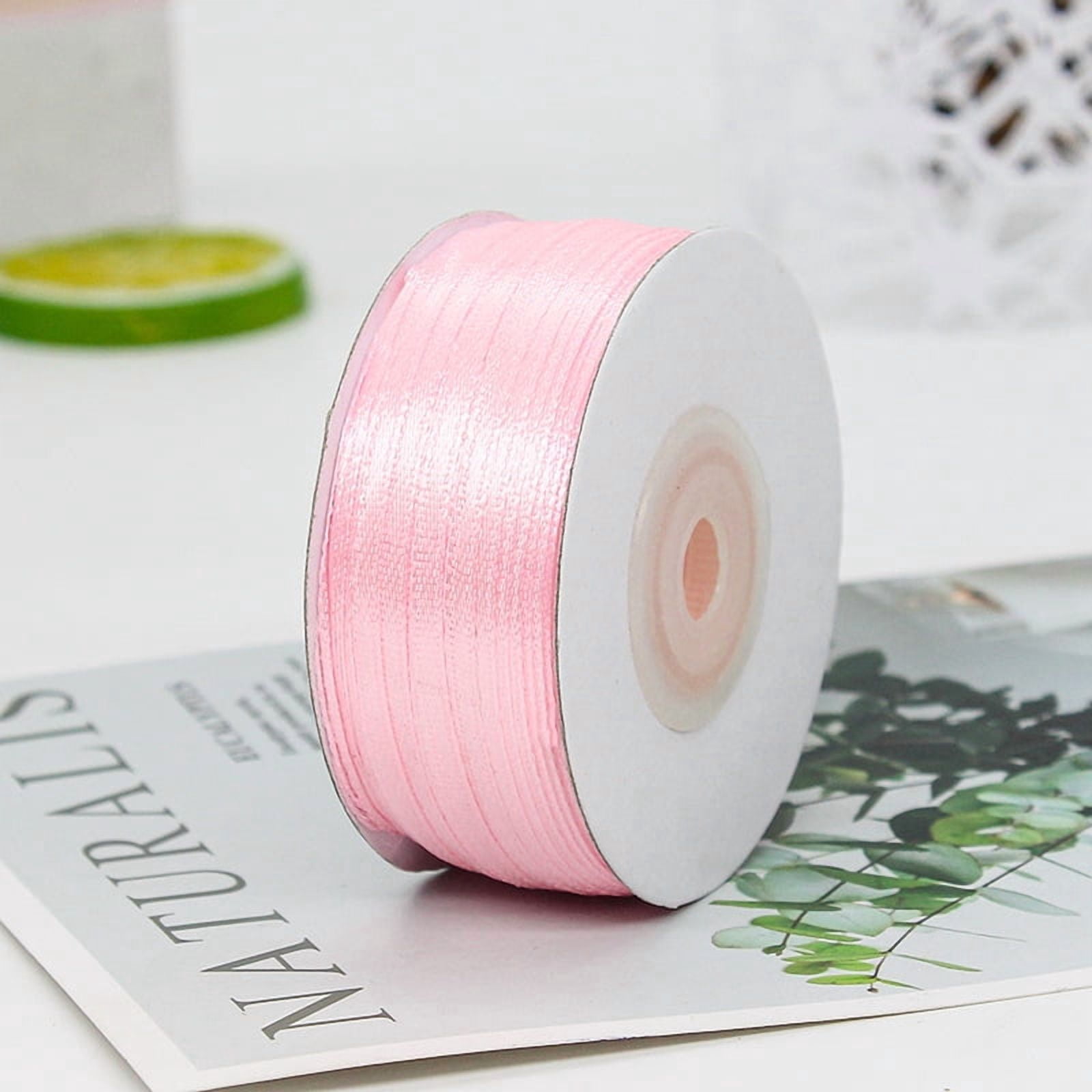 Xiao Hua Ribbon Roll -1 piece pink 0.12 inch wide, 91 meter long craft ...