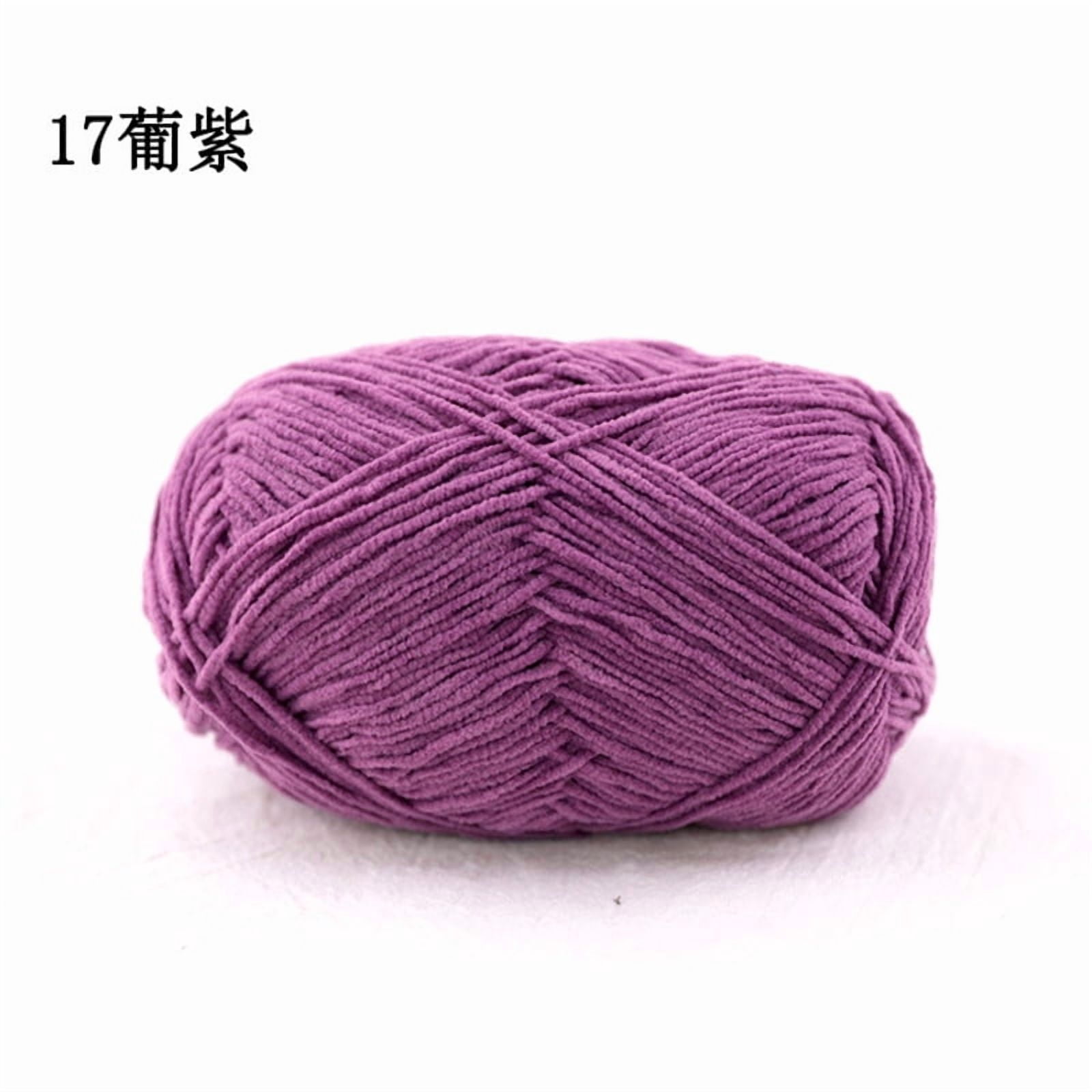 Xiao Hua Velvet Fine Yarn Deep purple -2 rolls, 50 grams per roll ...