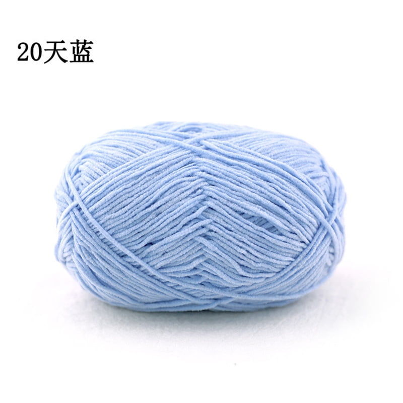 Xiao Hua Velvet Fine Yarn Sky Blue -2 rolls, 50 grams per roll, ultra ...