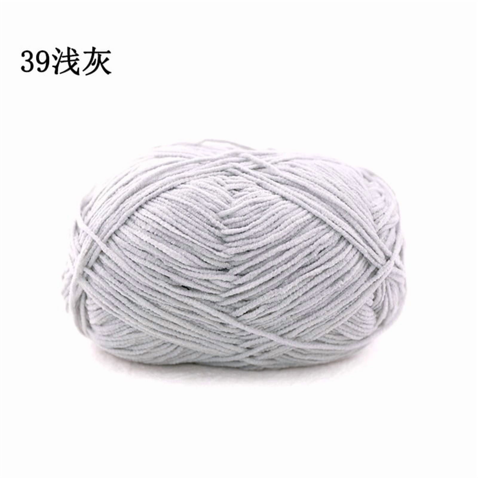 Xiao Hua Velvet Fine Yarn light gray -2 rolls, 50 grams per roll, ultra ...