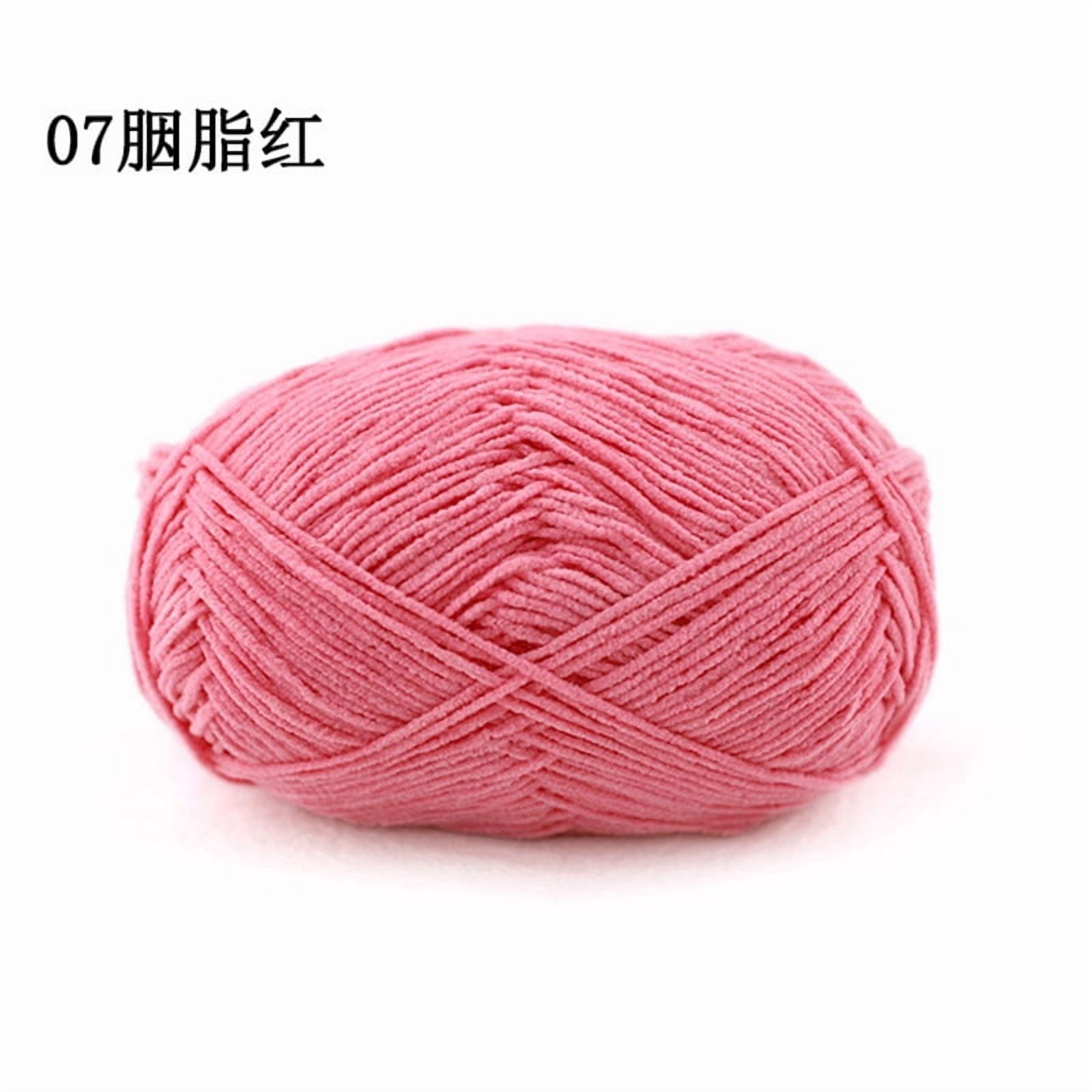 Xiao Hua Velvet Fine Yarn pink -2 rolls, 50 grams per roll, ultra soft ...