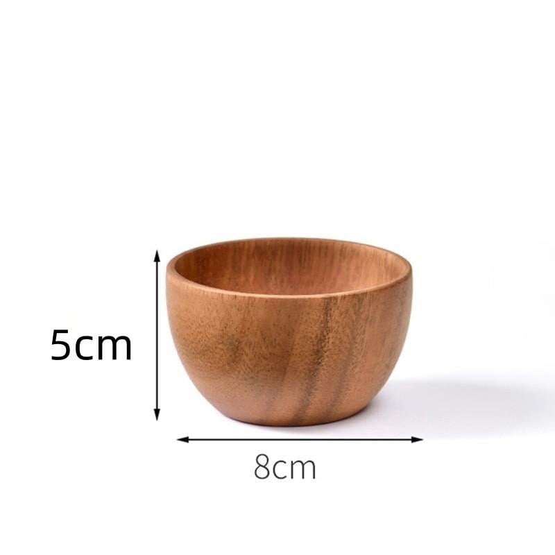 Xiao Hua Wooden Service Bowl 3.15 * 1.97 inches 2 pieces - Round fruit ...