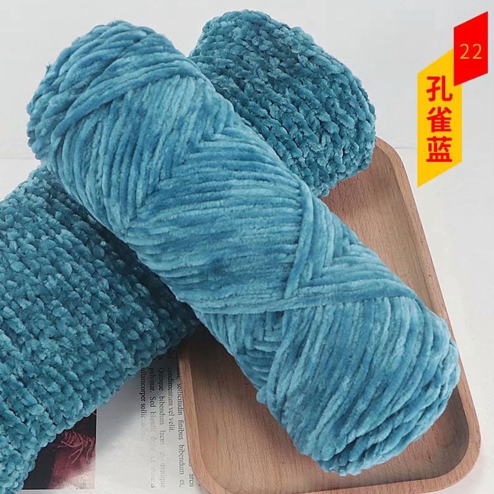 Xiao Hua blue-green velvet yarn, 2 rolls (95 grams per roll) - premium ...