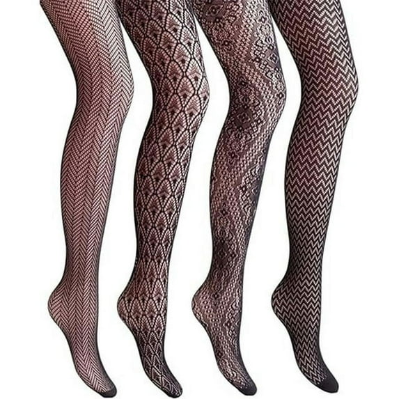 Xiao Hua fishing net stockings, women's fishing net leggings, 4-piece ...