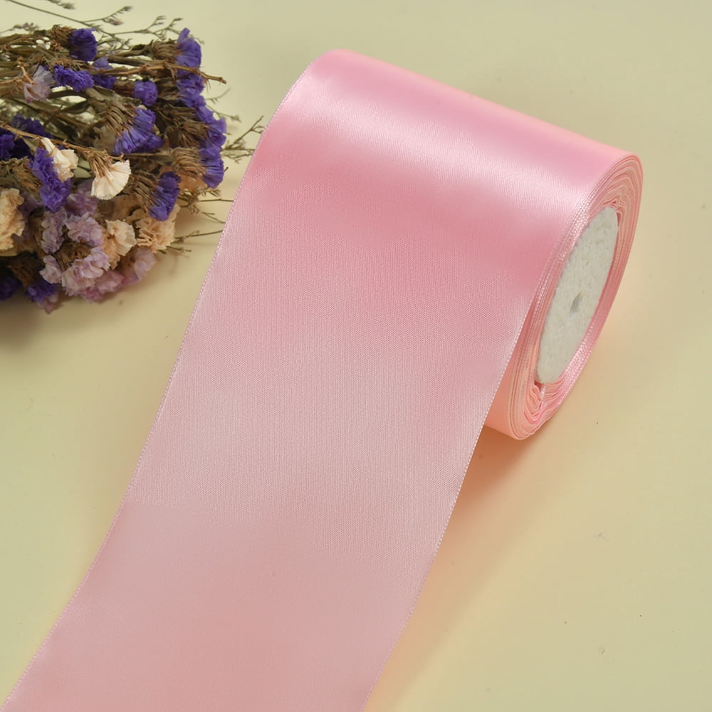 Xiao Hua pink Wide Ribbon -3.94-inch wide 22 meter long ribbon spool ...